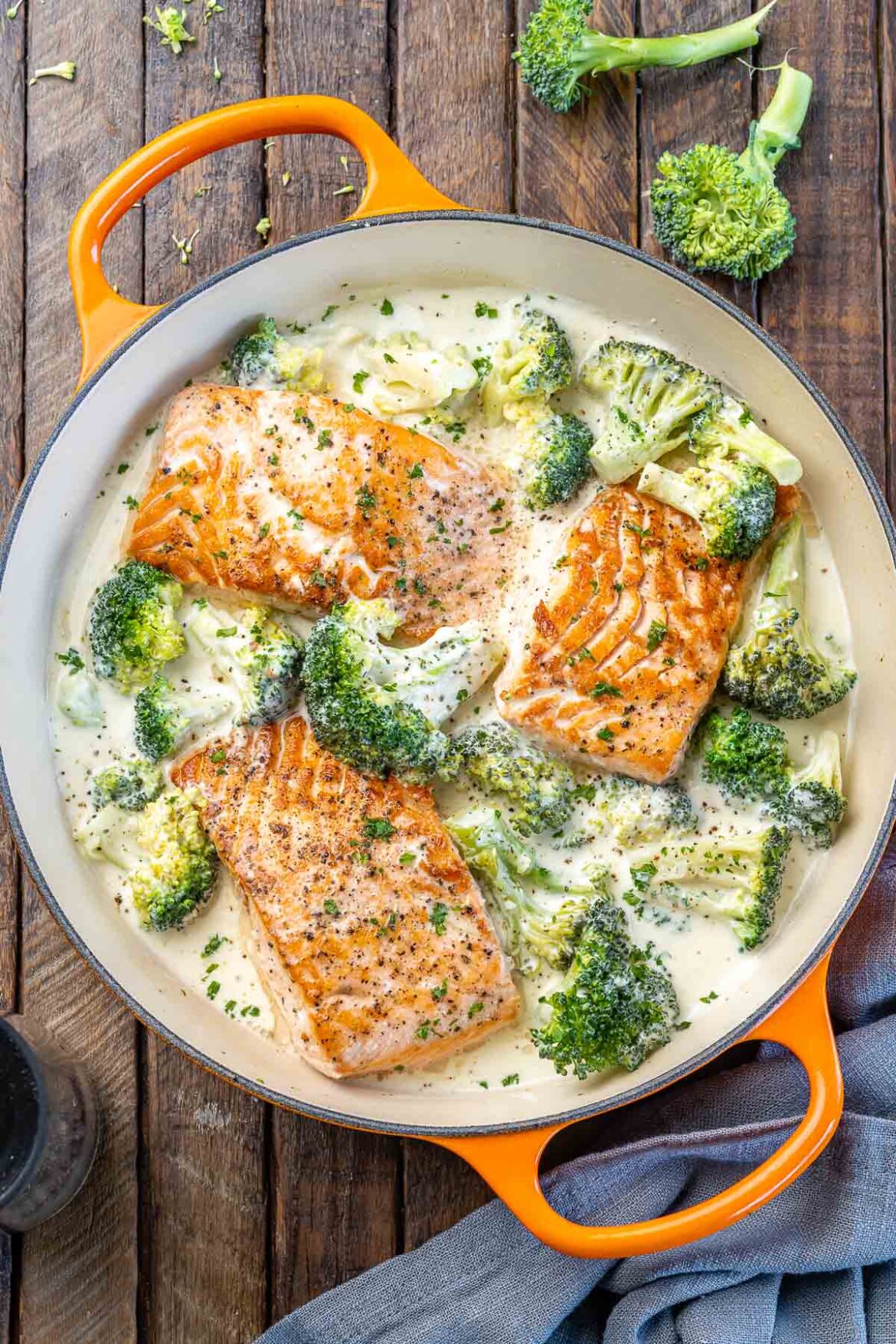 Keto Pan Seared Salmon and Broccoli - Blondelish.com