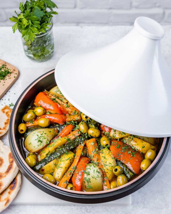 Moroccan-Inspired Chicken and Vegetable Tagine - Blondelish.com