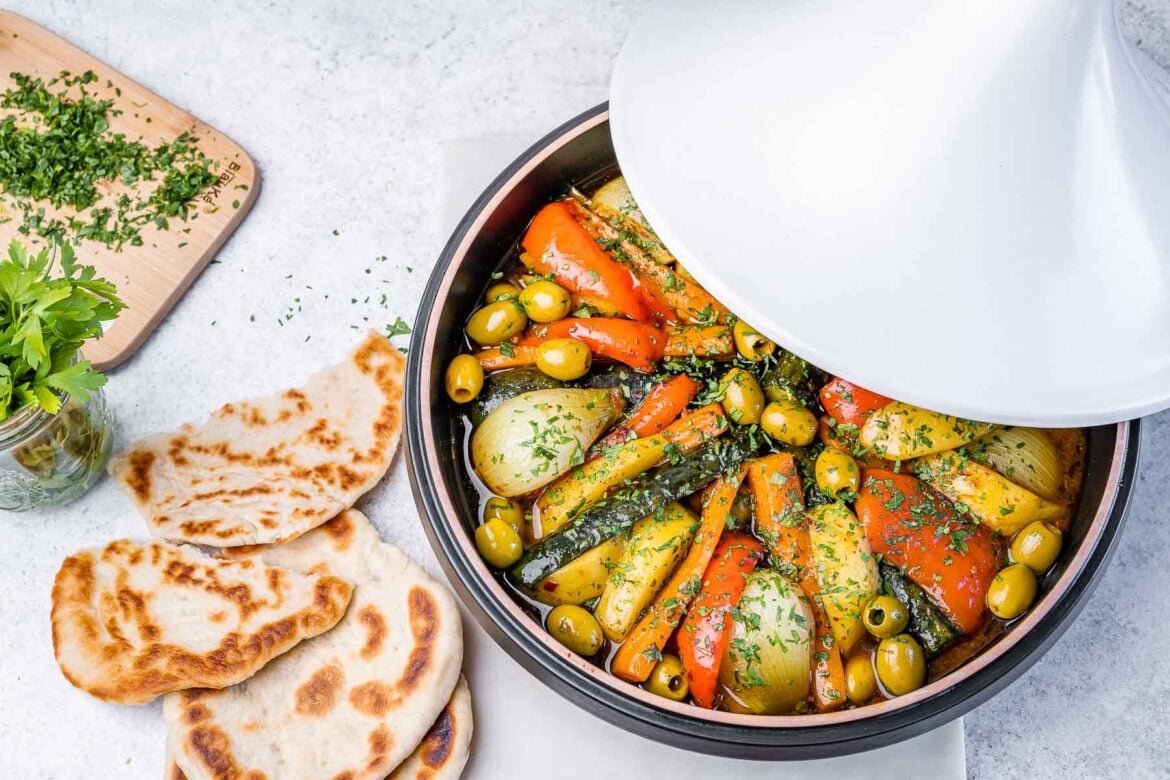 Moroccan-Inspired Chicken and Vegetable Tagine - Blondelish.com